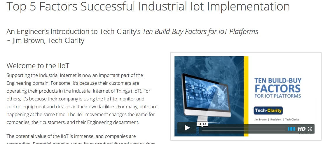 Top Five Factors for a Successful IIoT Implementation (guest post ...