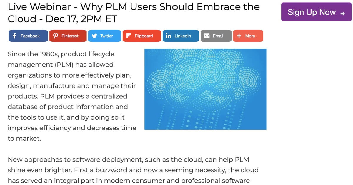 Cloud PLM Webcast with Engineering.com - Tech-Clarity