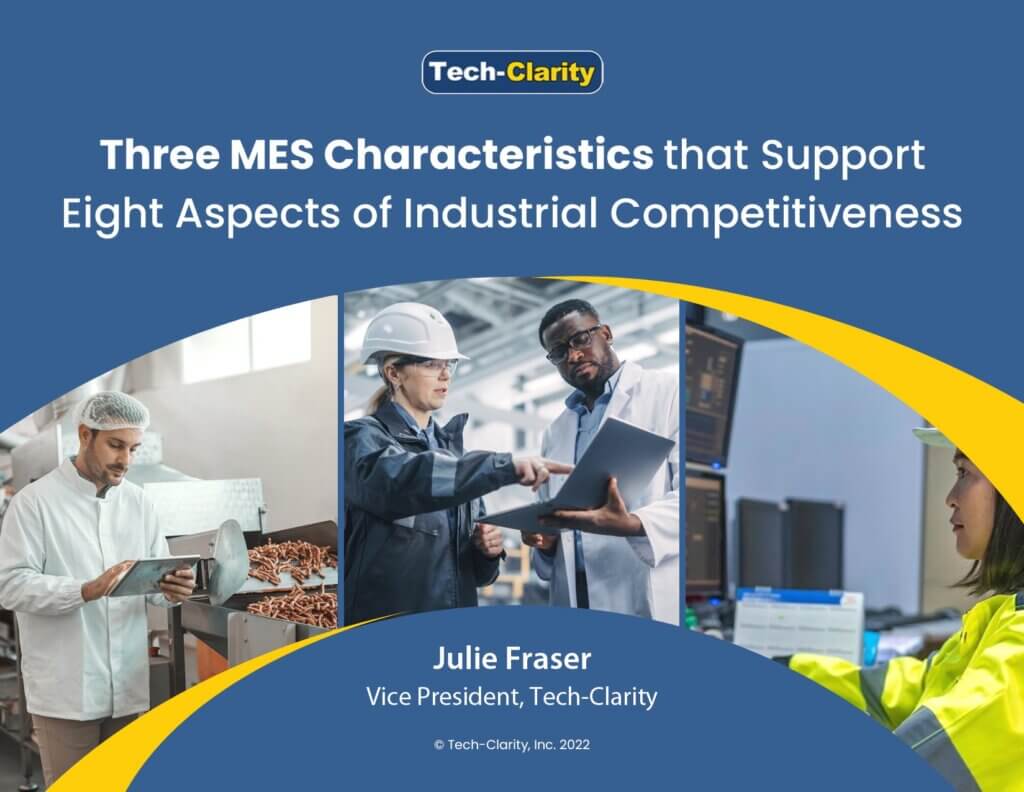 Three Characteristics of MES that Support Eight Aspects of Industrial ...